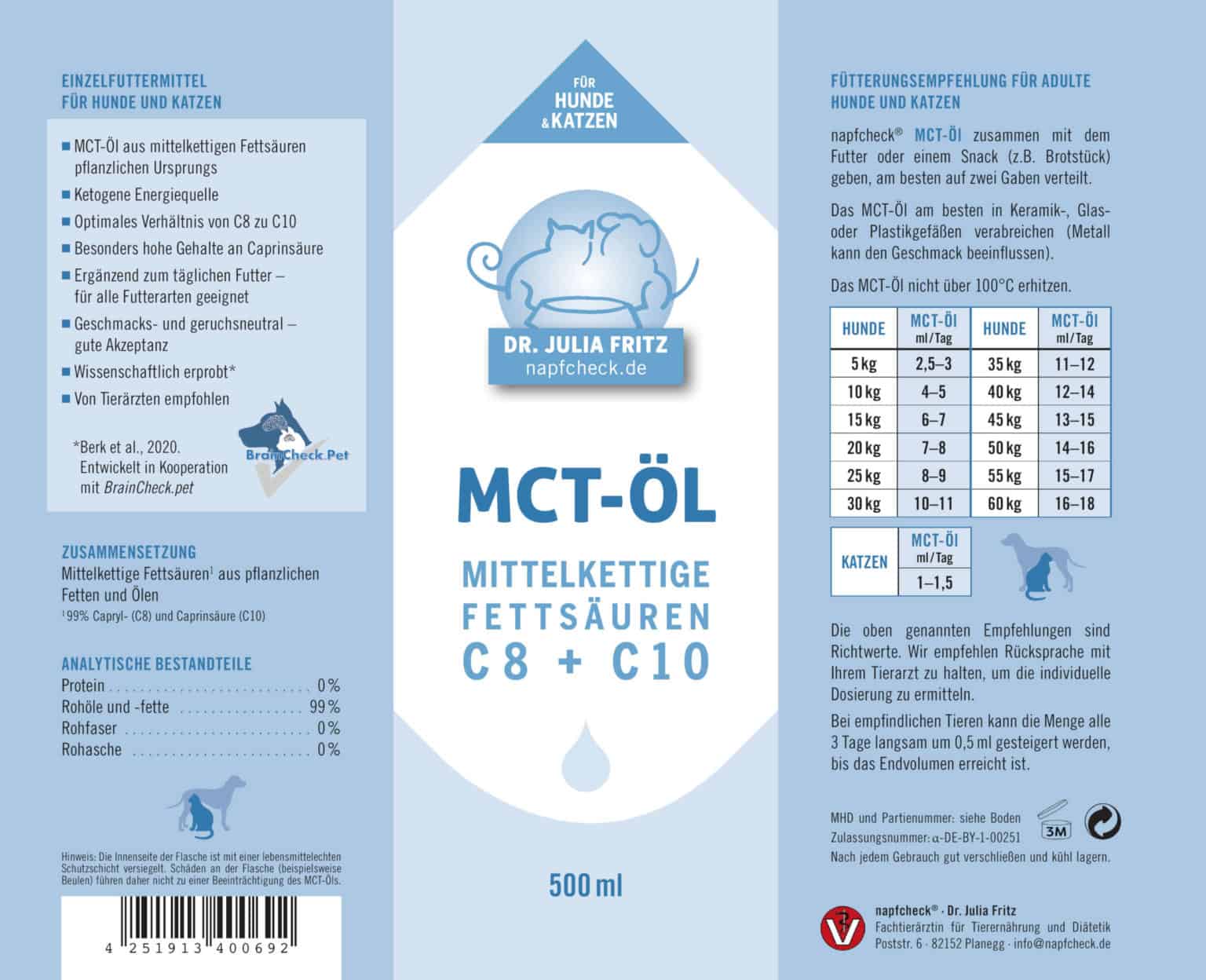 Mct Ol Fur Hunde